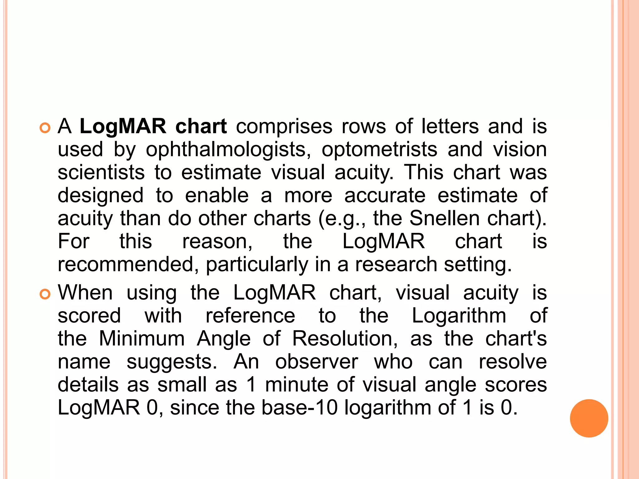 Log mar chart | PPTX