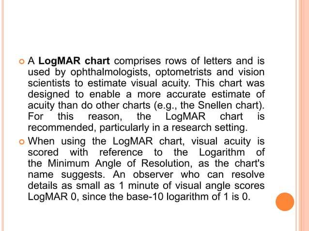Log mar chart | PPTX