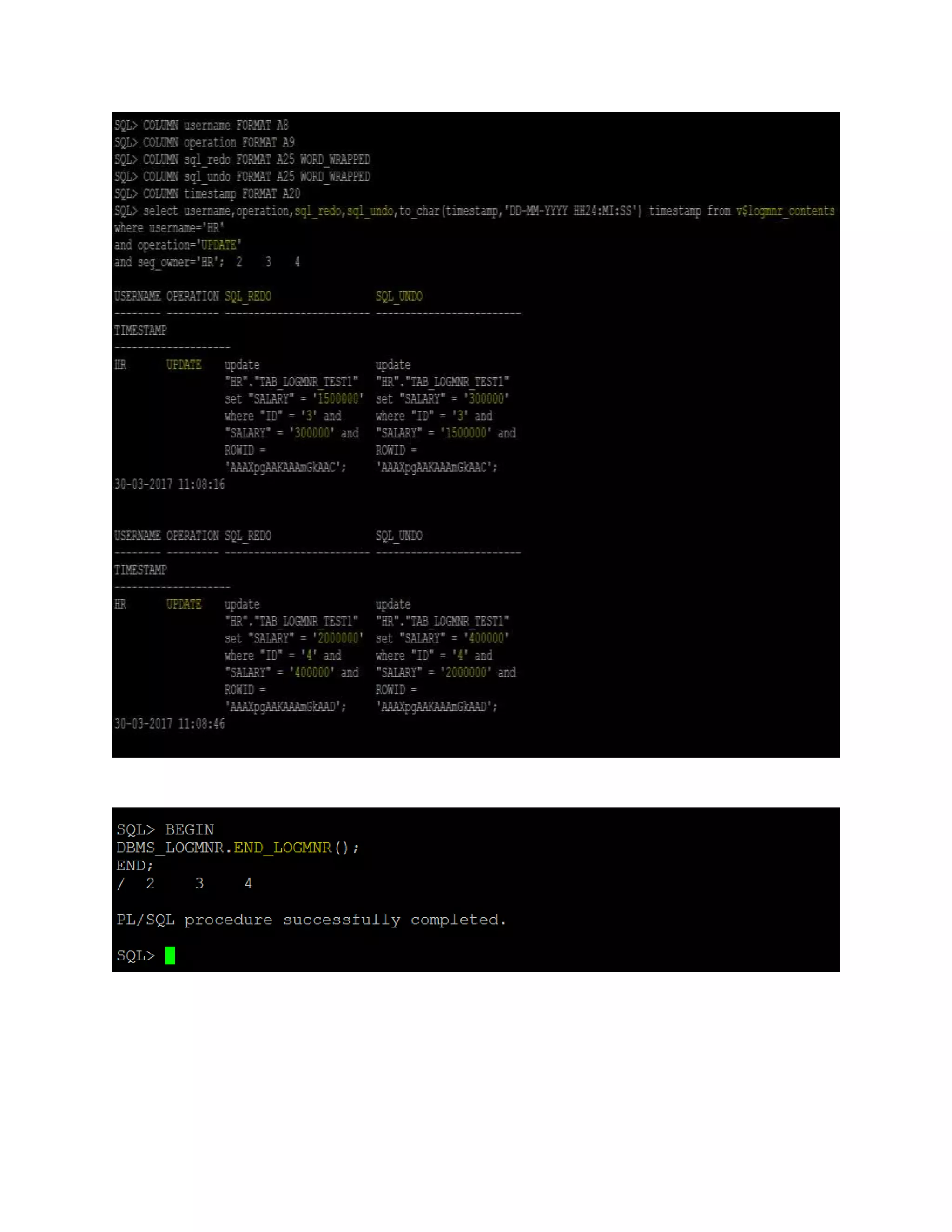 Log miner using_onlinecatalogue | DOCX | Databases | Computer Software ...