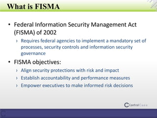 Log Monitoring, FIM– PCI DSS, ISO 27001, HIPAA, FISMA and EI3PA | PPT