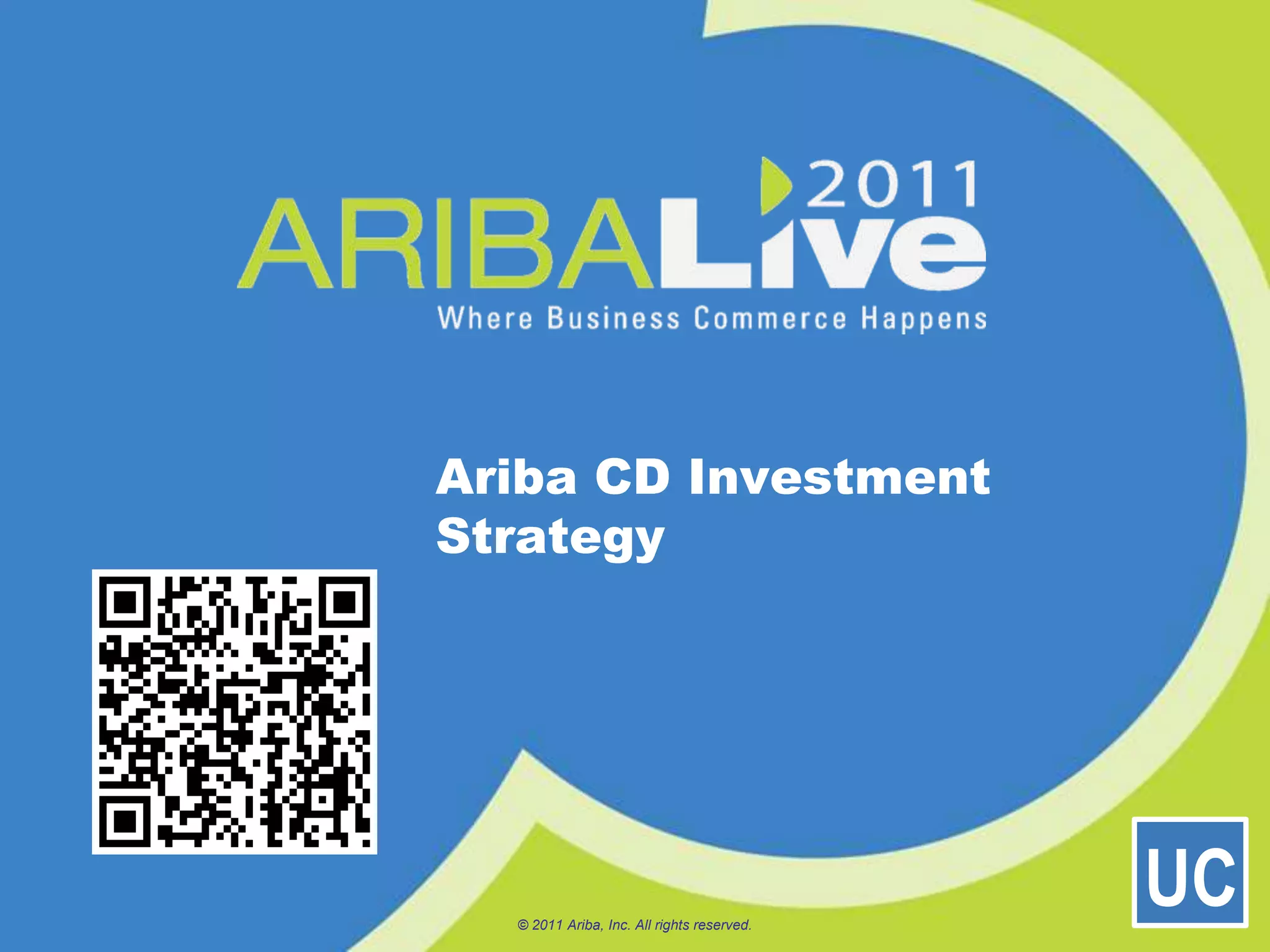 Ariba On-premise Solutions Investment Strategy | PPTX