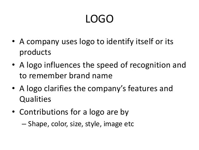 Logo and analysis of logos