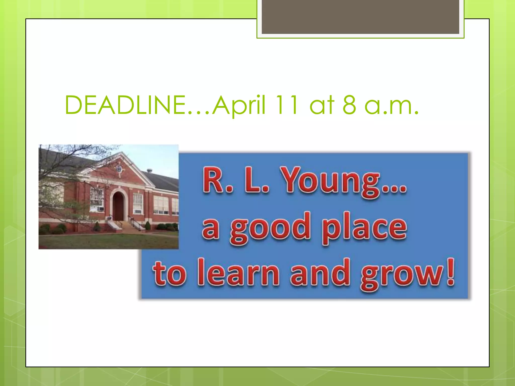 R. L. Young Logo Contest 2014 | PPTX