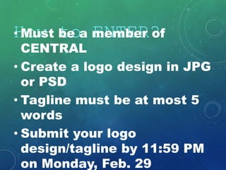 Logo and Tagline Making Contest | PPTX