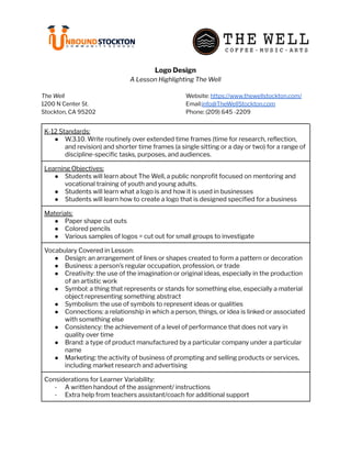 Logo Design Lesson Plan