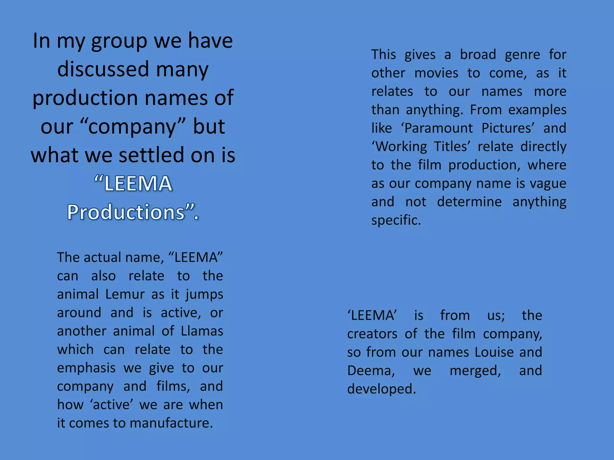 Production Company details... | PPTX