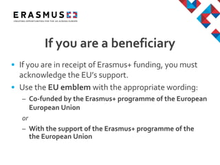 Using the EU emblem: guidance for beneficiaries and promoters | PPTX