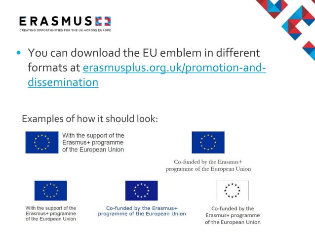 Using the EU emblem: guidance for beneficiaries and promoters | PPT
