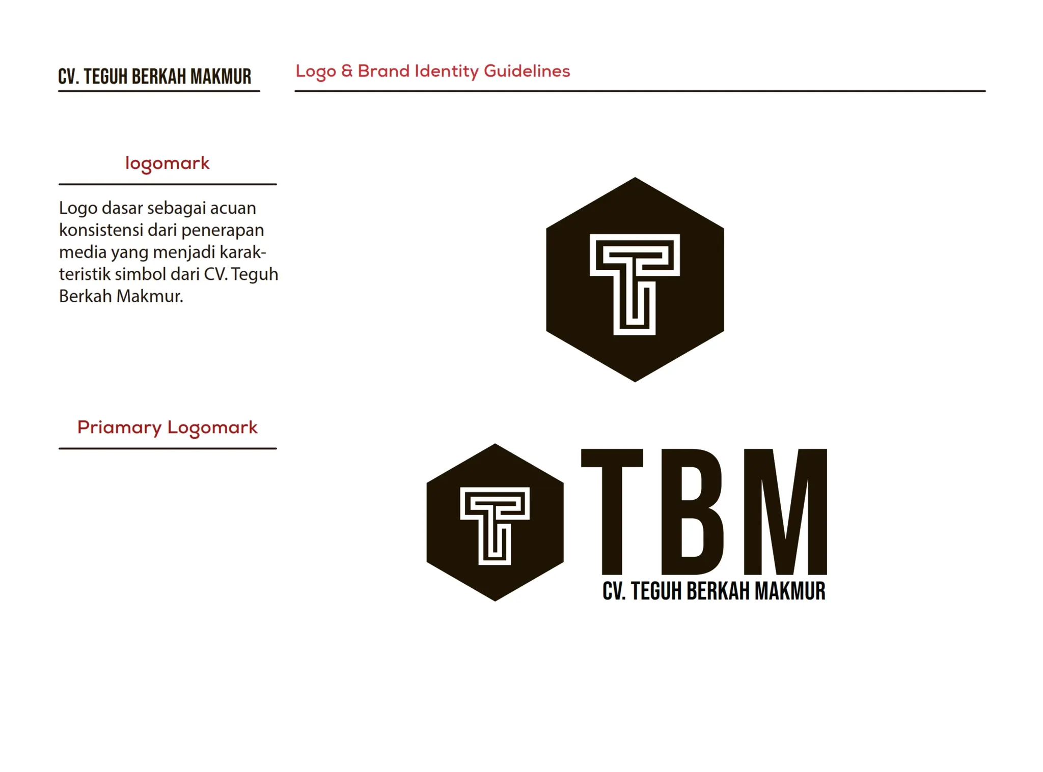 Logo Guideline CV TBM - Teguh Berkah Makmur | PDF