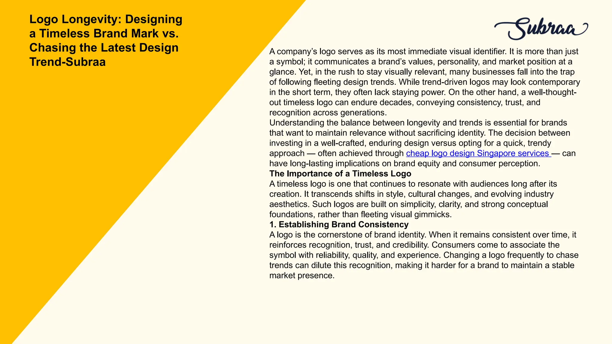 Logo Longevity: Designing a Timeless Brand Mark vs. Chasing the Latest ...