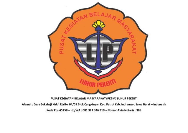 LOGO PKBM LUHUR PEKERTI SUKAHAJI | DOCX