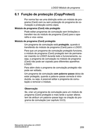 Manual do Logo Confort em português da Siemens | PDF