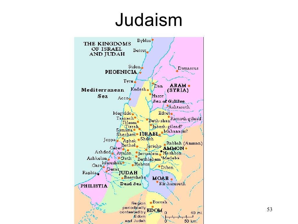 Judaism • Map of Israel