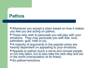 Logos ethos pathos | PPT