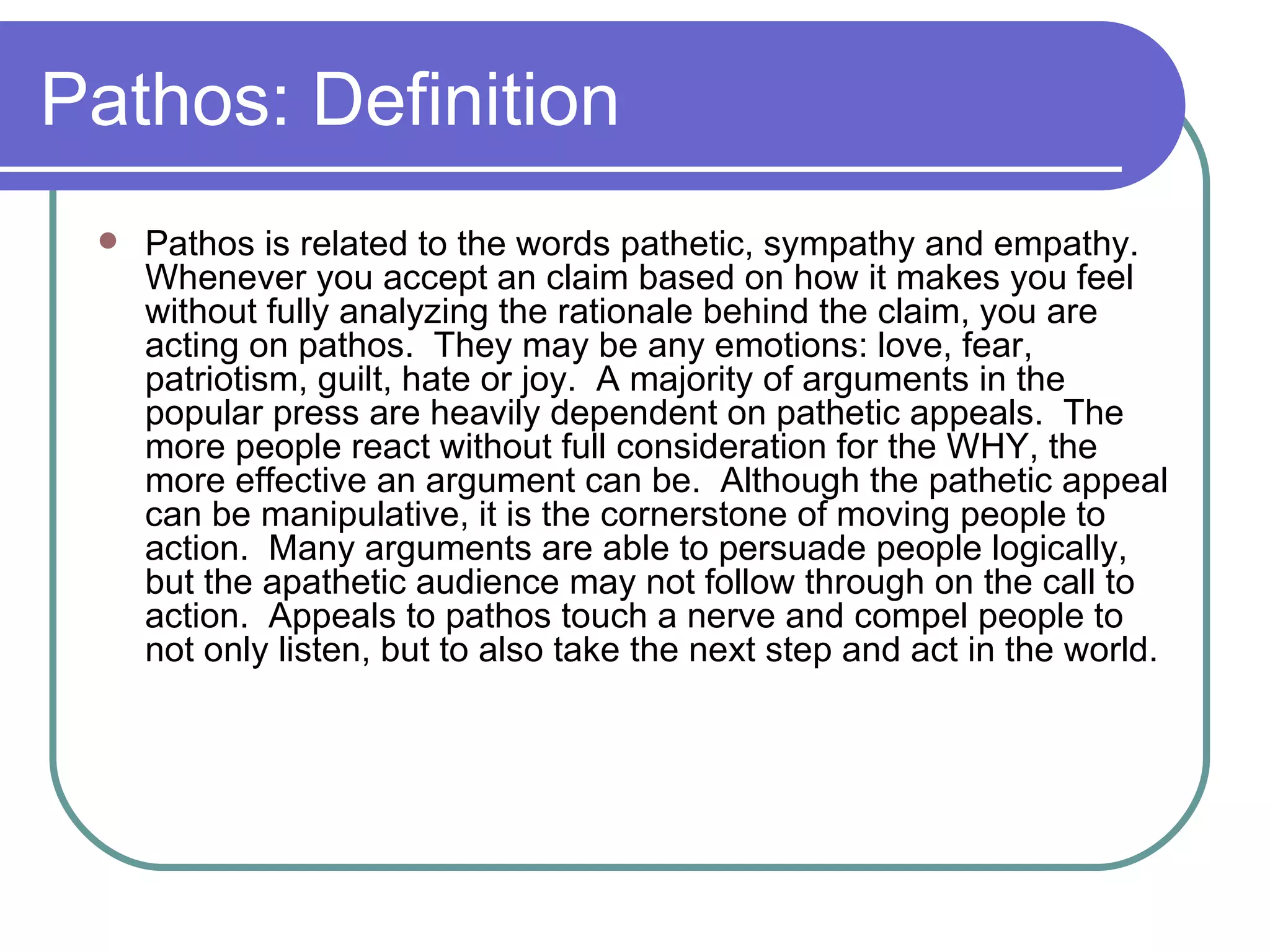Logos, pathos, ethos | PPT