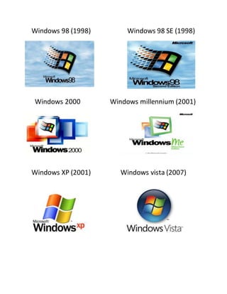 Logos windows desde 1983 hasta la actuaidad | DOCX