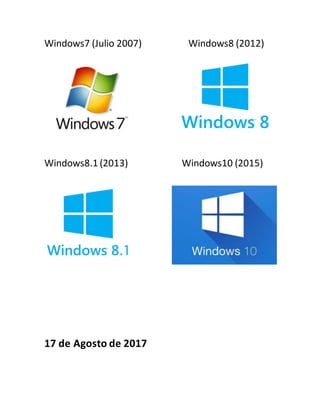 Logos windows desde 1983 hasta la actuaidad | DOCX