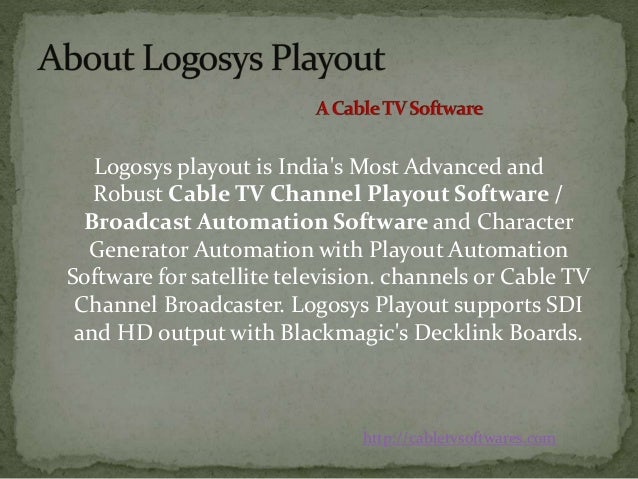 Cable tv automation playout software - verworld