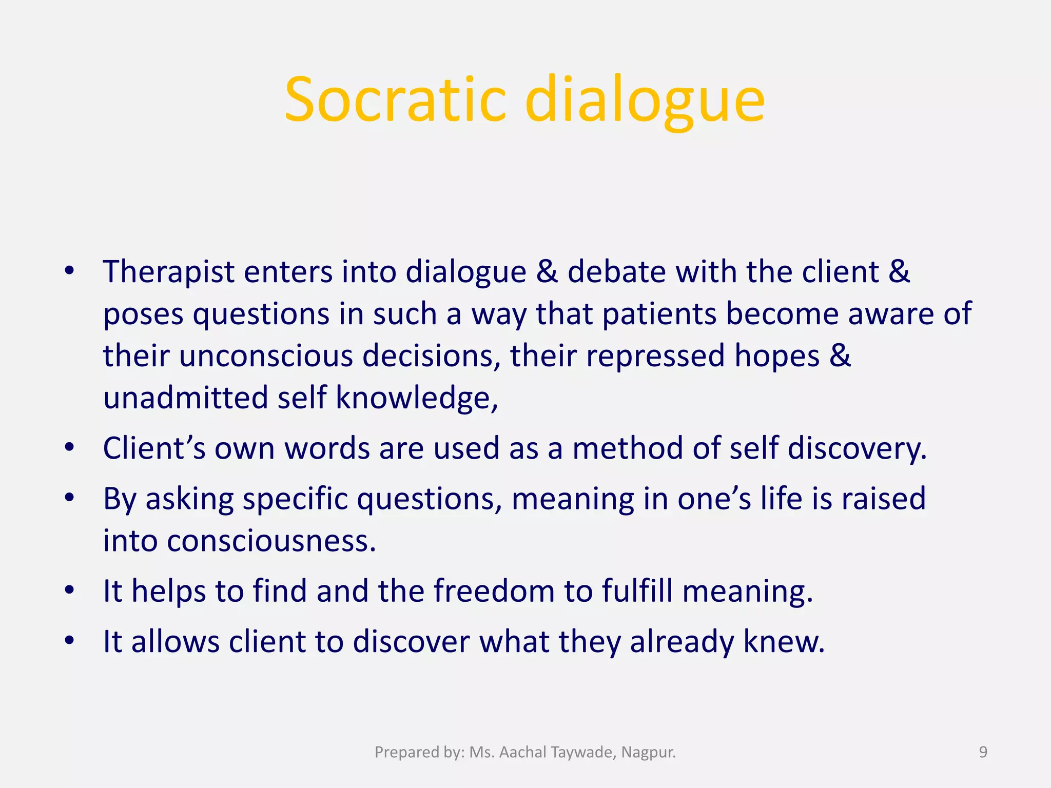 Logo therapy technique | PDF