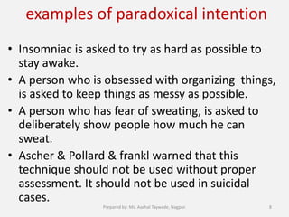 Logo therapy technique | PDF | Physical Therapy | Wellness