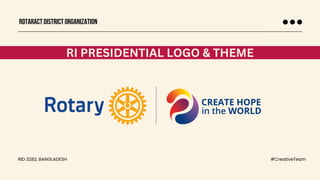 Logo Unveiling Slide of Rotaract District 3282.pdf | Free Download