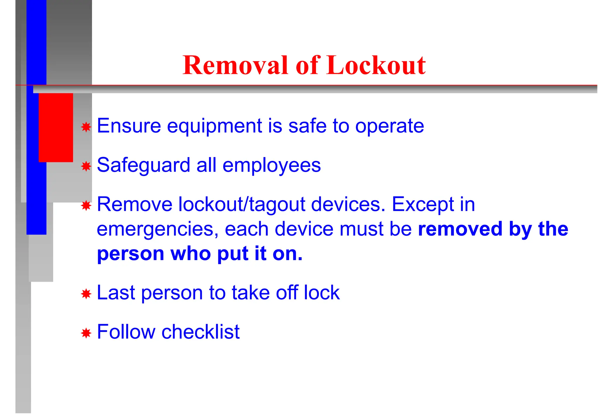 The complete procedure of Logout & tagout | PPT