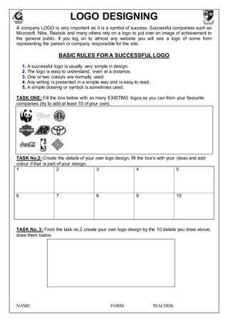 Logo worksheet | PDF