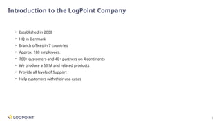 Logpoint Presentation SIEM Presentation Slide | PPTX