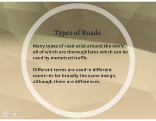 Road Types and Road Transportation | PDF