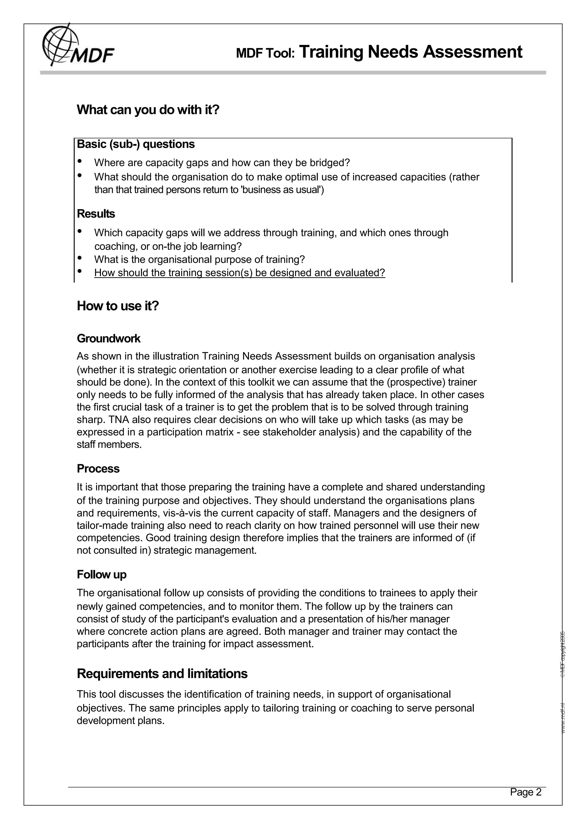 Logramme _training_needs_assessment__by dr malik khalid mehmood ph_d | PDF