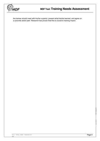 Logramme _training_needs_assessment__by dr malik khalid mehmood ph_d | PDF