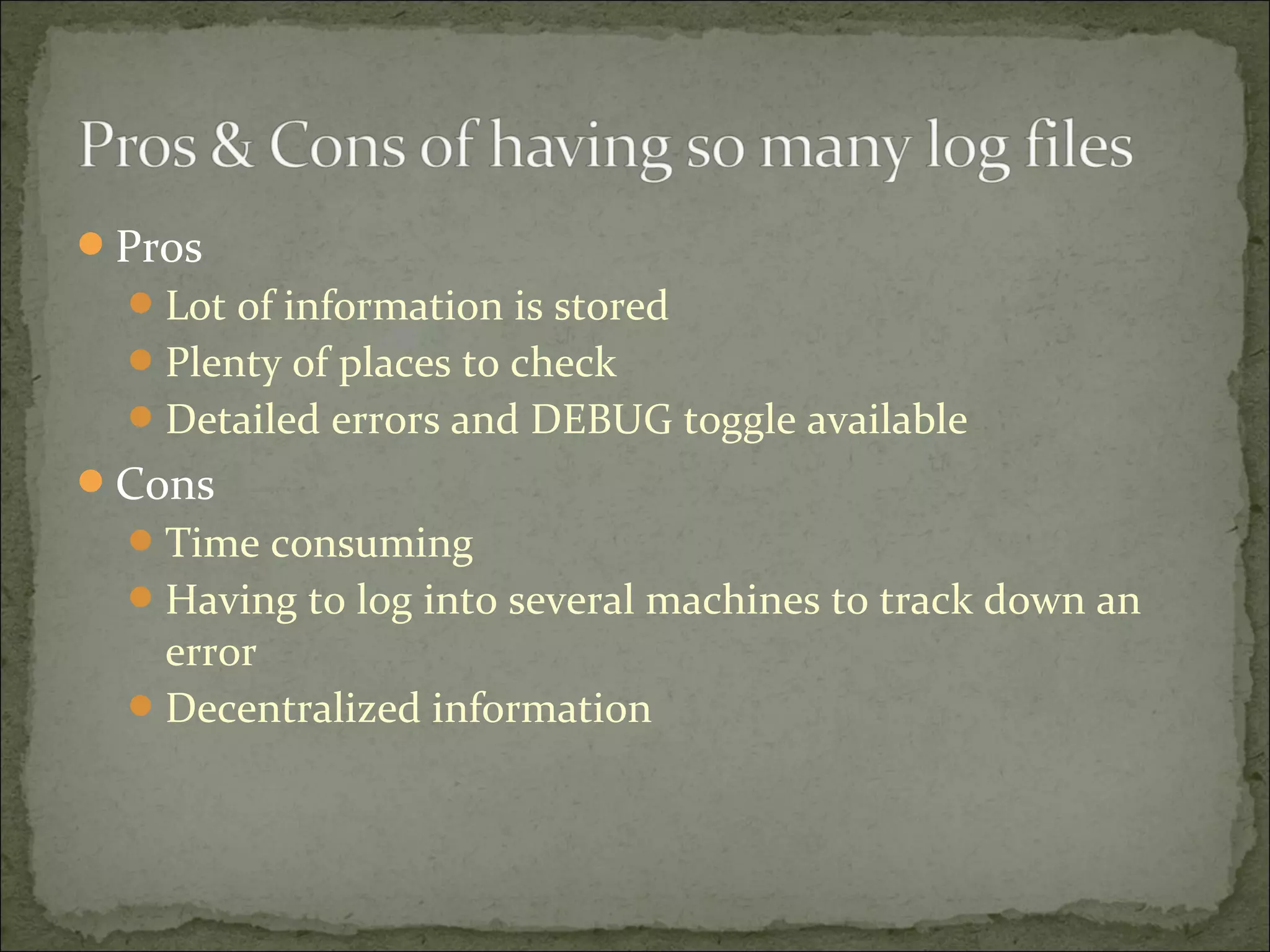 Ipro Enterprise Log Utility | PPT