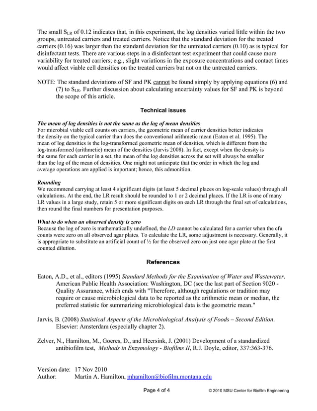 Log Reduction.pdf | Infectious Diseases | Diseases and Conditions