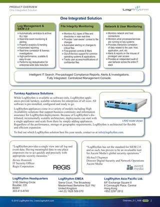 LogRhythm Overview Data Sheet | PDF