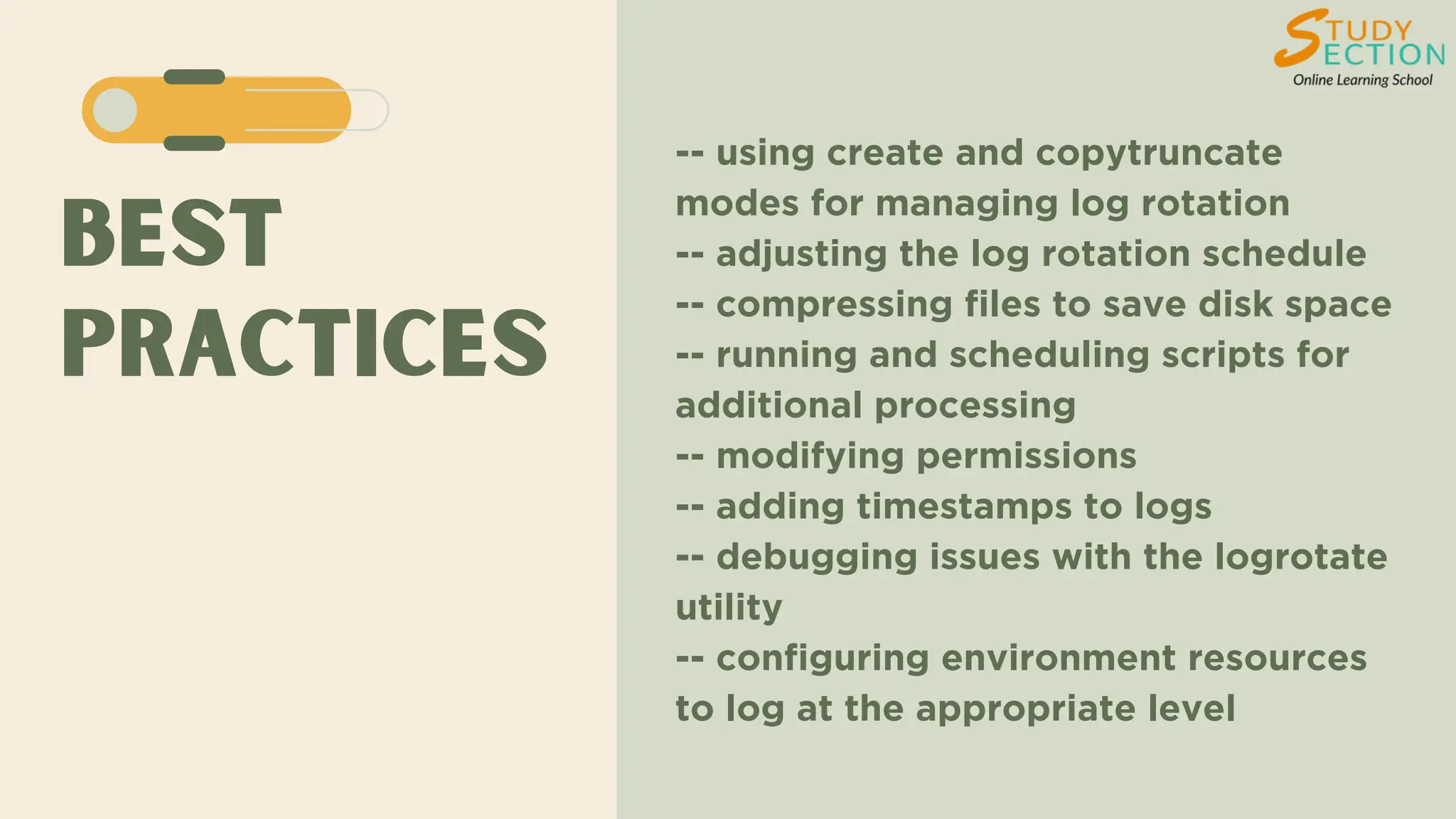 The logrotate utility allows you to rotate your logs | PDF