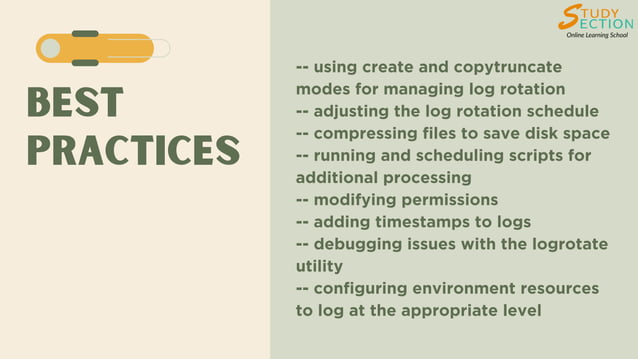 The logrotate utility allows you to rotate your logs | PPT