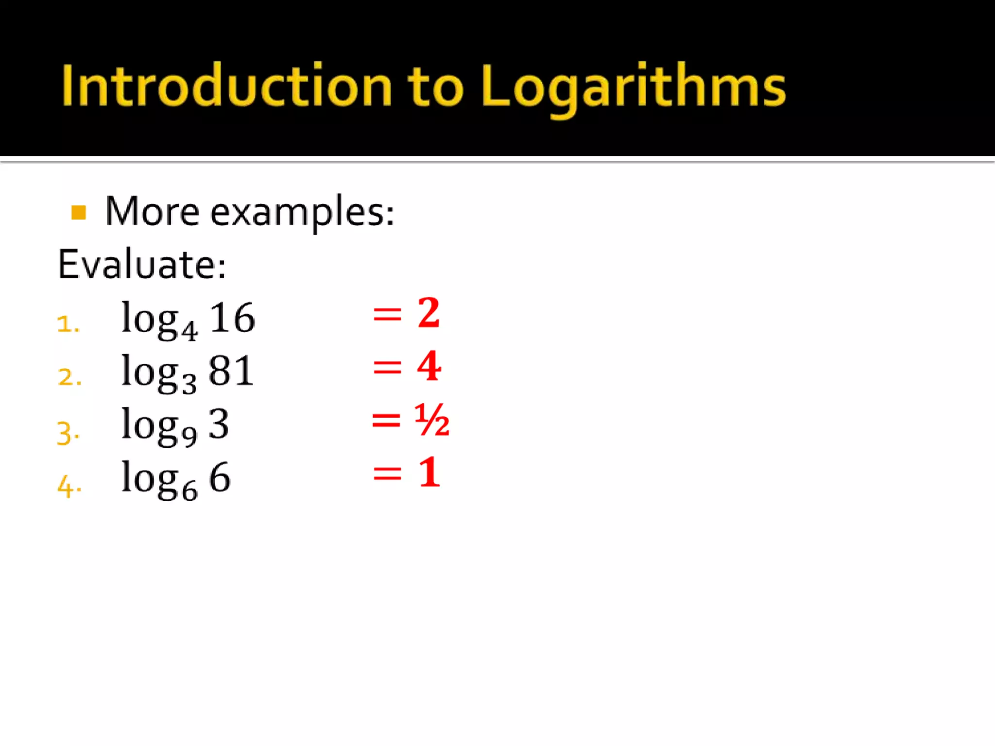 Logarithms | PPTX