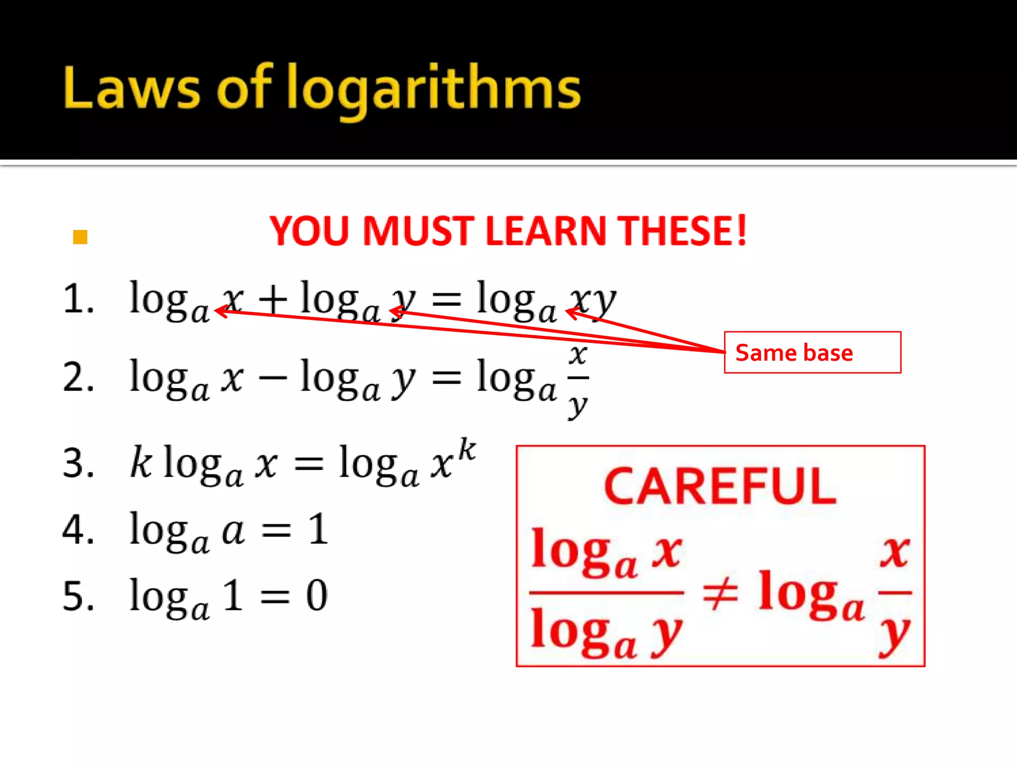 Logarithms | PPTX