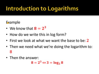Logarithms | PPTX