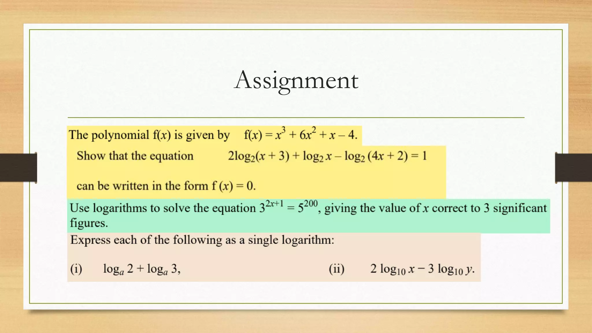 Tutorial on Logarithms | PDF