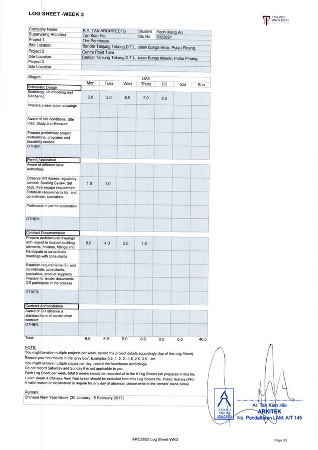 Intern Log sheet | PDF