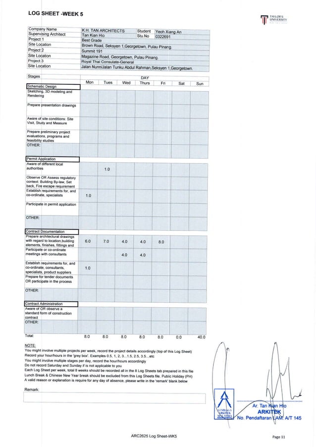 Intern Log sheet | PDF