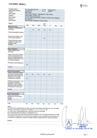 Intern Log sheet | PDF