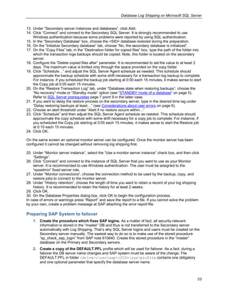 Log shippingbestpractices | PDF