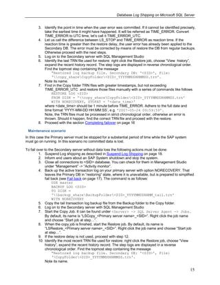 Log shippingbestpractices | PDF