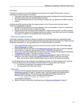 Log shippingbestpractices | PDF