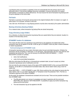 Log shippingbestpractices | PDF