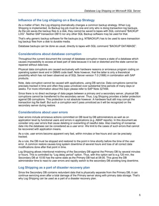 Log shippingbestpractices | PDF