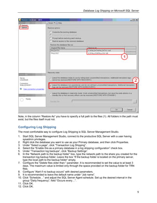 Log shippingbestpractices | PDF