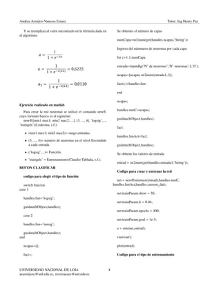 Función de activación de Logsig y tansig | PDF